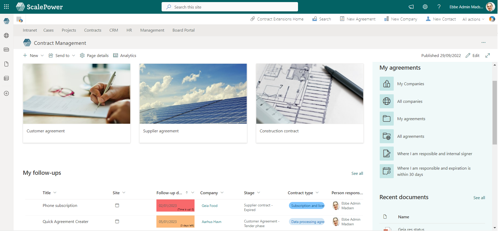 Contract Management in Microsoft 365 | Microsoft-based solution