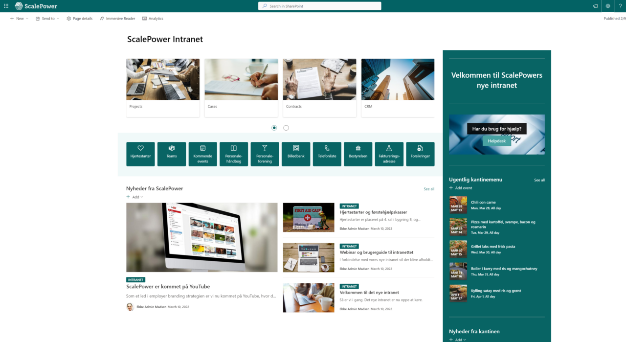 Intranet in SharePoint | Microsoft-based solution